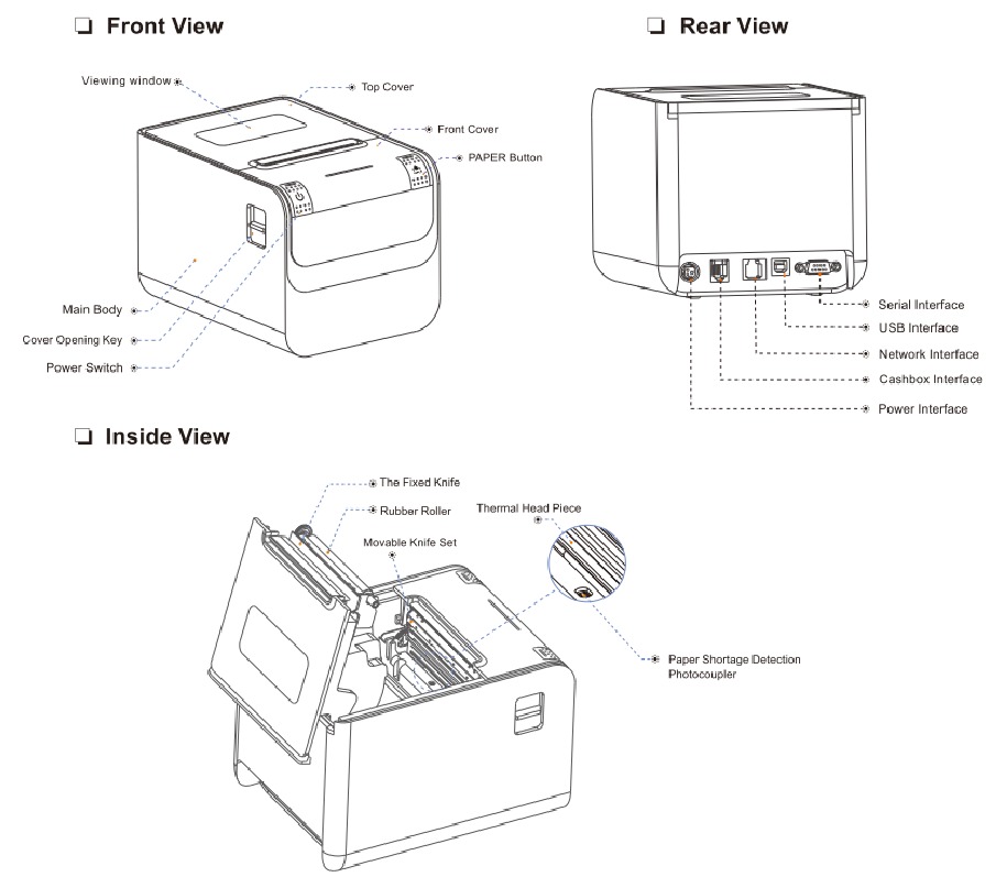 Rongta Technology RP330,RP331,RP331A,RP332,RP332A - RP33X Series 80mm ...