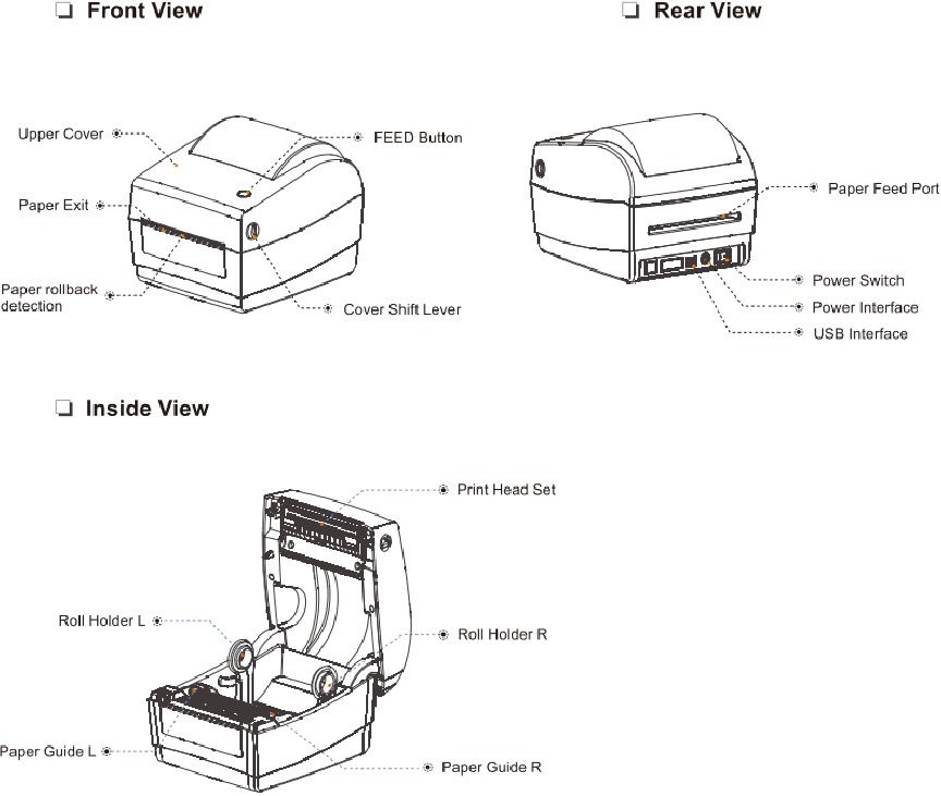 Rongta Technology RP410,RP410Y/C/N,RP411 - RP410 Series Label Printer ...