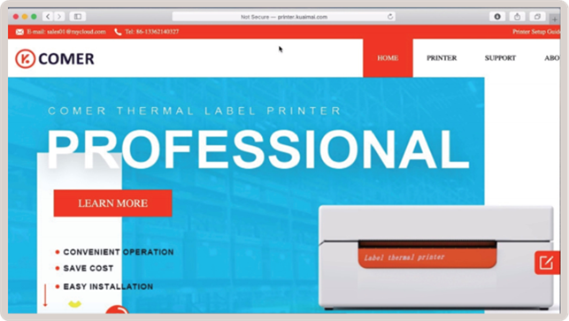 COMER CX418 - Logistics Thermal Label Printer Manual | ManualsLib