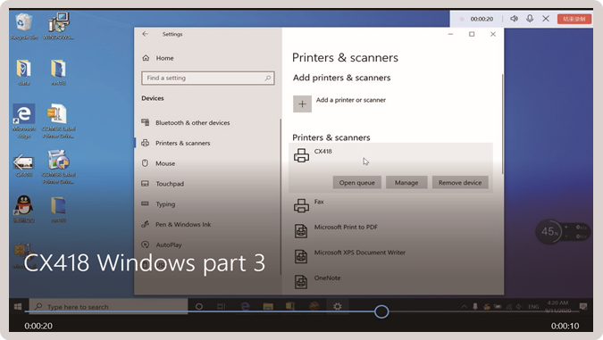 COMER CX418 - Logistics Thermal Label Printer Manual | ManualsLib