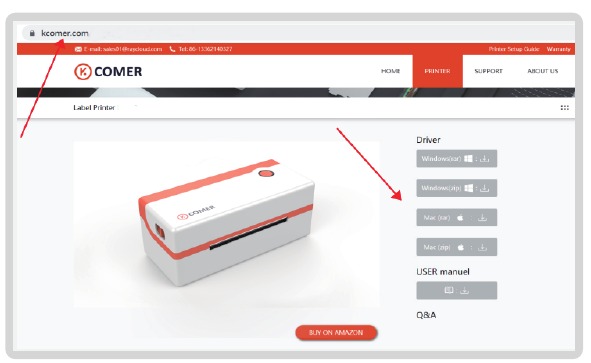 COMER RX106F - Logistics Thermal Label Printer Manual | ManualsLib
