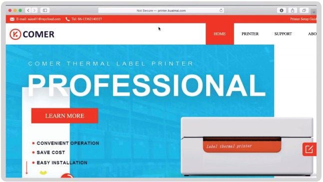 COMER RE418 - Logistics Thermal Label Printer Manual | ManualsLib