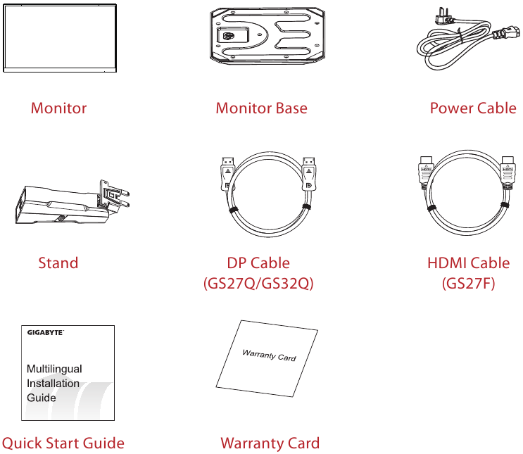 GIGABYTE GS27F, GS27Q, GS32Q - Gaming Monitor GS Series Manual | ManualsLib