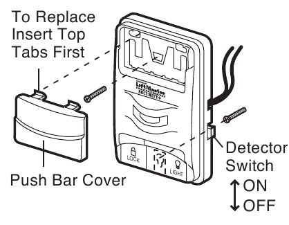 Chamberlain LiftMaster 98LM- Motion Detecting Door Control Panel Manual ...