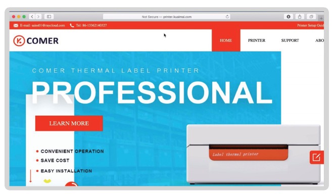 COMER CX418 HD - Logistics Thermal Label Printer Manual | ManualsLib