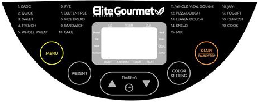 Elite Gourmet EBM8103B - PROGRAMMABLE 2LB. BREAD MAKER Manual | ManualsLib