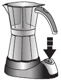 DeLonghi Alicia, EMK6 - Electric Moka Pot Coffee Maker for Authentic Italian Espresso, 6 Cups ...