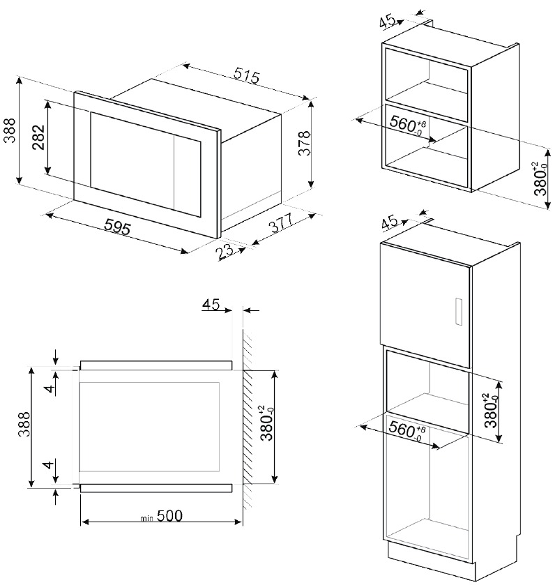 Smeg FMI625CN - BUILT-IN Microwave Manual | ManualsLib