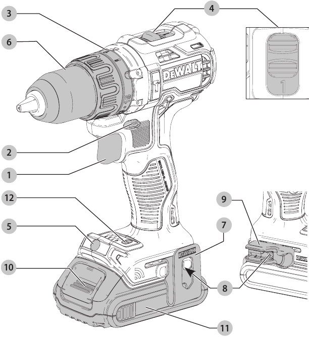 DEWALT DCD792, DCD797 - 20V Max Tool Connect Compact Brushless Drill ...