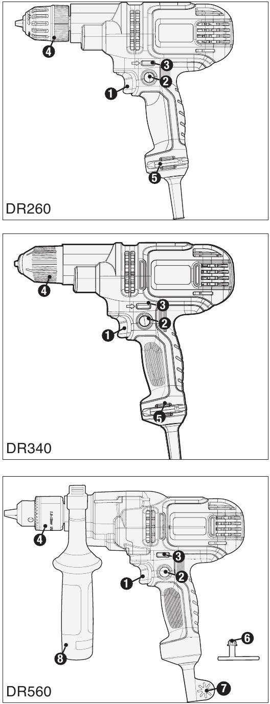 Black & Decker DR260, DR340, DR560 - Corded Drill Manual | ManualsLib