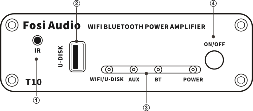 Fosi Audio T10 - Audio Amplifier with Integrated Wi-Fi 2.4G, Bluetooth ...