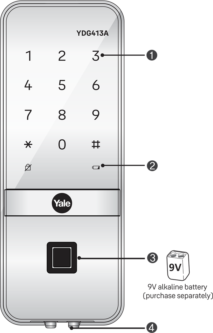 Yale YDG413A - Glass Smart Lock Fingerprint / PIN Code Manual | ManualsLib