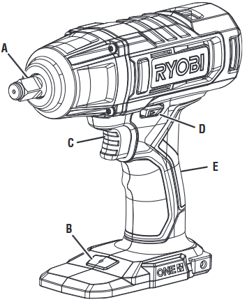 Ryobi PCL265 - 18V ONE+ 1/2" IMPACT WRENCH Manual | ManualsLib