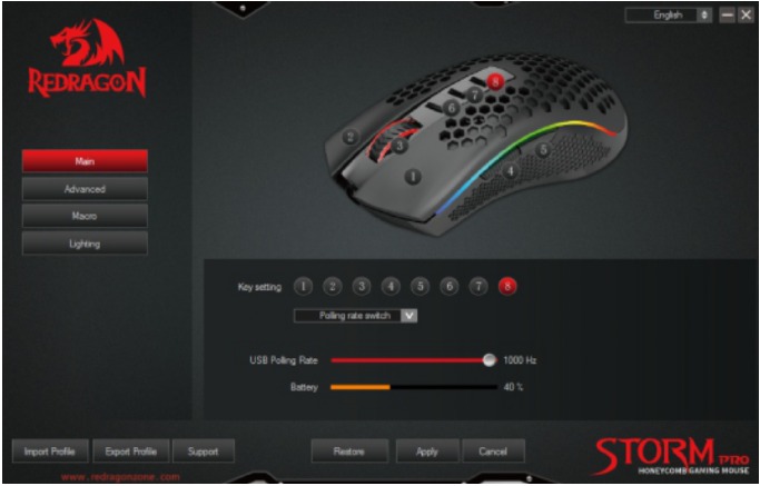 Redragon M808 Storm Pro - Lightweight RGB Wireless Gaming Mouse Manual ...
