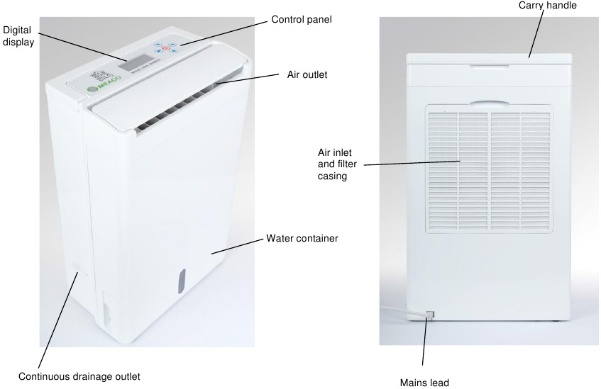 Meaco DD8L Zambezi - Desiccant Dehumidifier Manual | ManualsLib