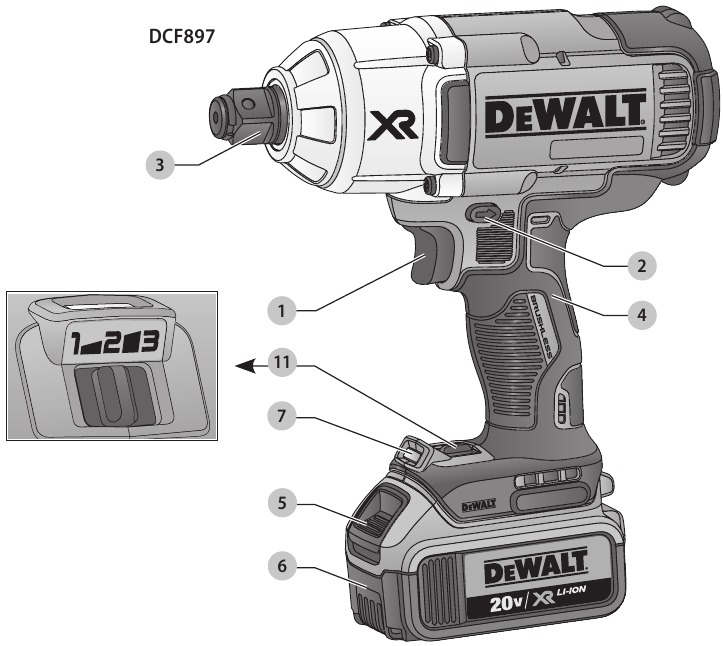 DEWALT DCF897, DCF898, DCF899, DCF899H - Cordless Impact Wrench Manual ...