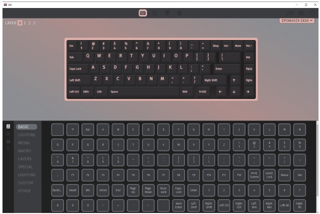 EPOMAKER EK68 VIA - Triple Modes Hot Swappable RGB VIA-programmable ...