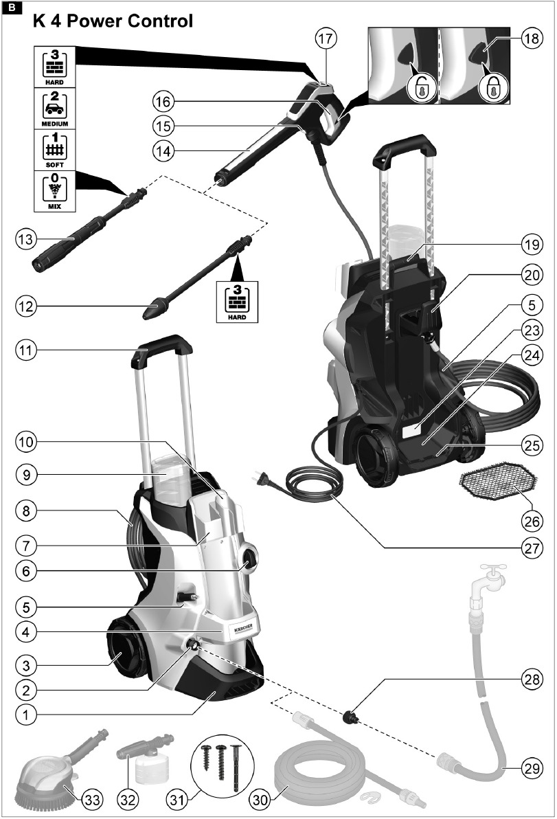 Kärcher K4 Premium Power Control, K4 Power Control - Pressure Washer ...
