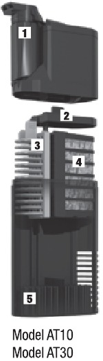 Aqueon Quiet Flow AT10/15/30/40 - Aquarium Internal Power Filter Manual ...