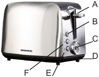 Daewoo Kingsbury SDA1748 - 2 Slice Toaster User Manual | ManualsLib