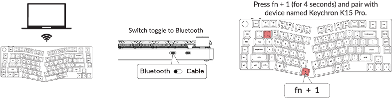 Keychron K15 Pro - Bluetooth Mechanical Keyboard Manual | ManualsLib