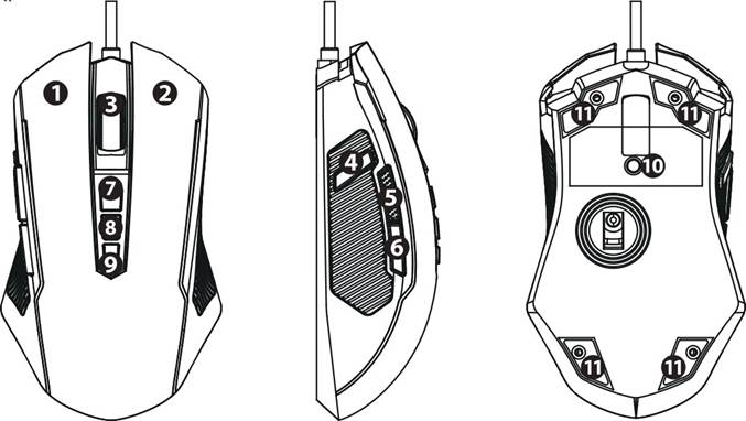 Redragon M910-K RANGER BASIC - Opitical Wired Gaming Mouse Manual ...