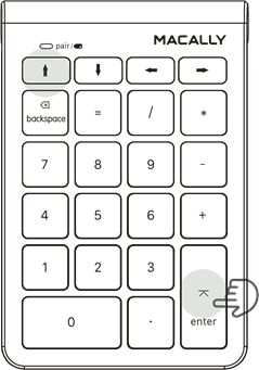 MACALLY BTNUMKEY22 - 22 Key Bluetooth Numeric Keypad For Mac/PC Manual ...