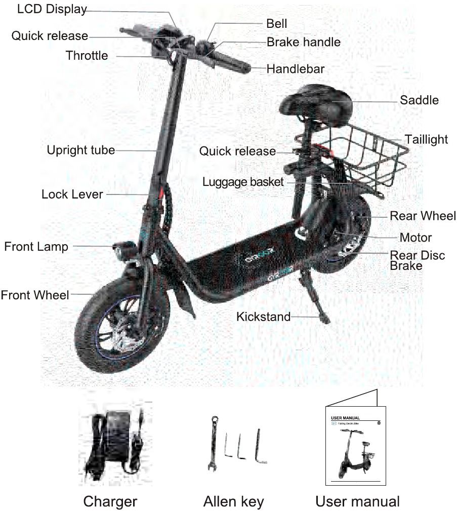 Gyroor C1 - Folding Electric Scooter Manual | ManualsLib