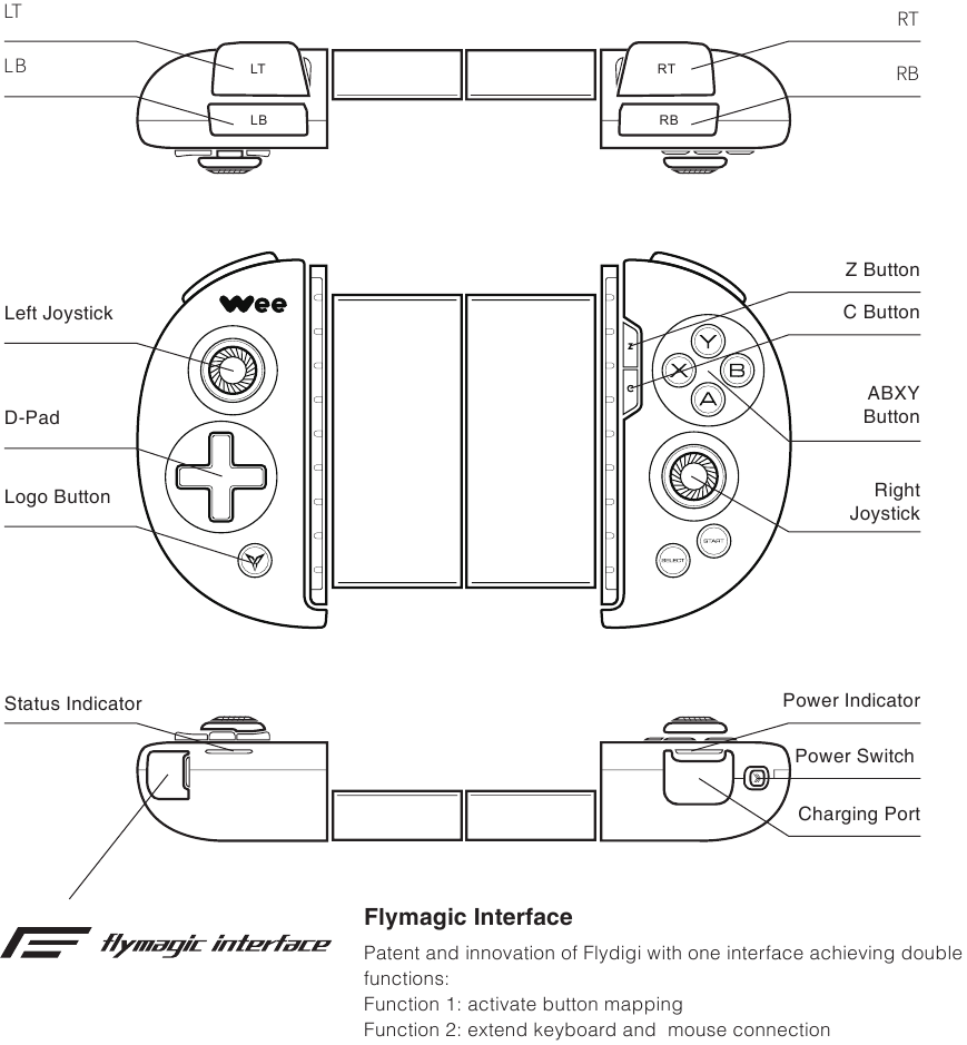 Flydigi WEE2 - Stretchable Controller & Keyboard/Mouse Converter Manual ...