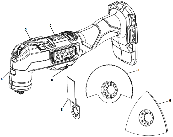Ryobi PBLMT50 - 18 VOLT BRUSHLESS OSCILLATING MULTI-TOOL Manual ...