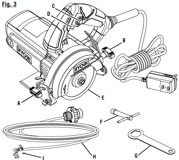 Ryobi TC401 / TC4011 - 4 in. WET/DRY TILE SAW Manual | ManualsLib