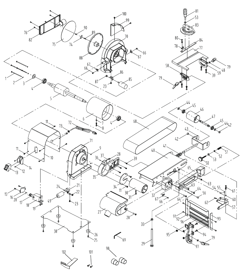 Bucktool BD4802 - 4x8 BELT DISC SANDER Manual | ManualsLib