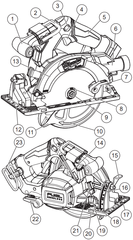 Milwaukee M18 FUEL 2833-20 - 6-1/2" CIRCULAR SAW Manual | ManualsLib