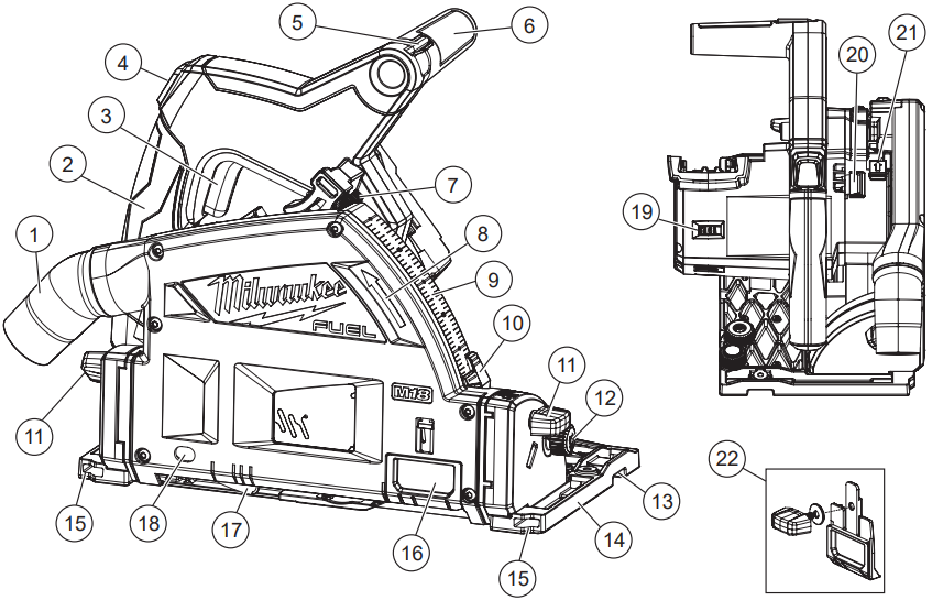 Milwaukee M18 FUEL 2831-20 - PLUNGE TRACK SAW Manual | ManualsLib