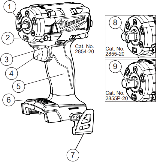 Milwaukee M18 FUEL 2854-20, 2855-20, 2855P-20 - COMPACT IMPACT WRENCH ...