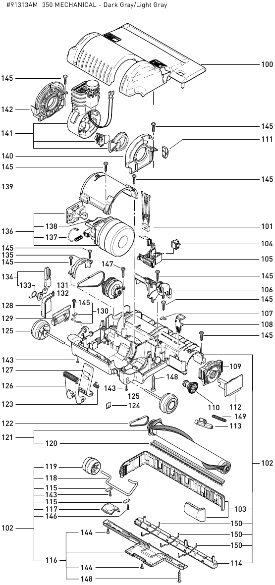 Sebo 300 MECHANICAL, 350 MECHANICAL - Vacuum Cleaner Manual | ManualsLib