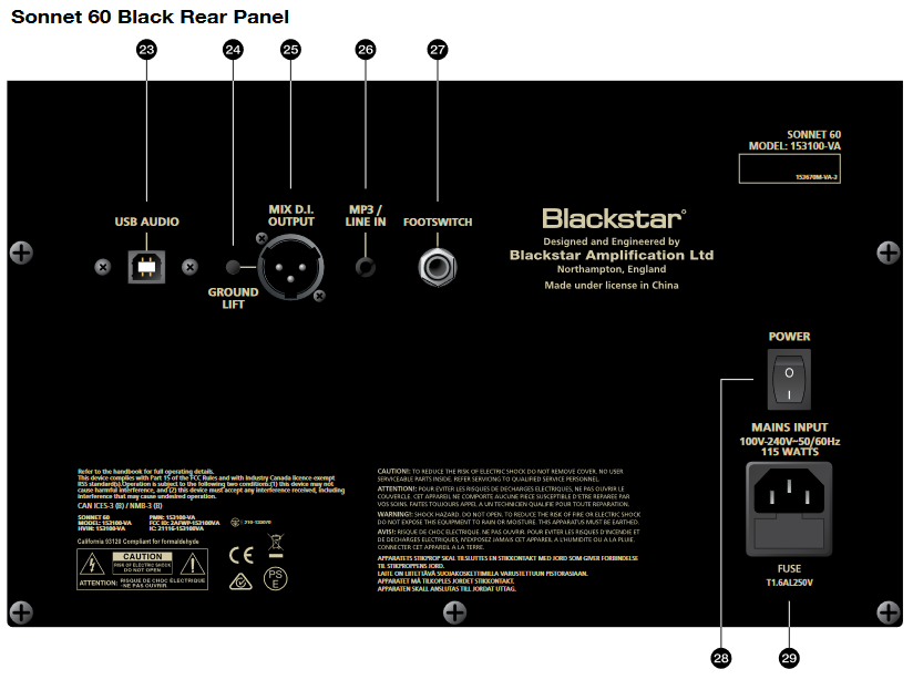 Blackstar Sonnet 60 - Acoustic Amplifier Manual | ManualsLib
