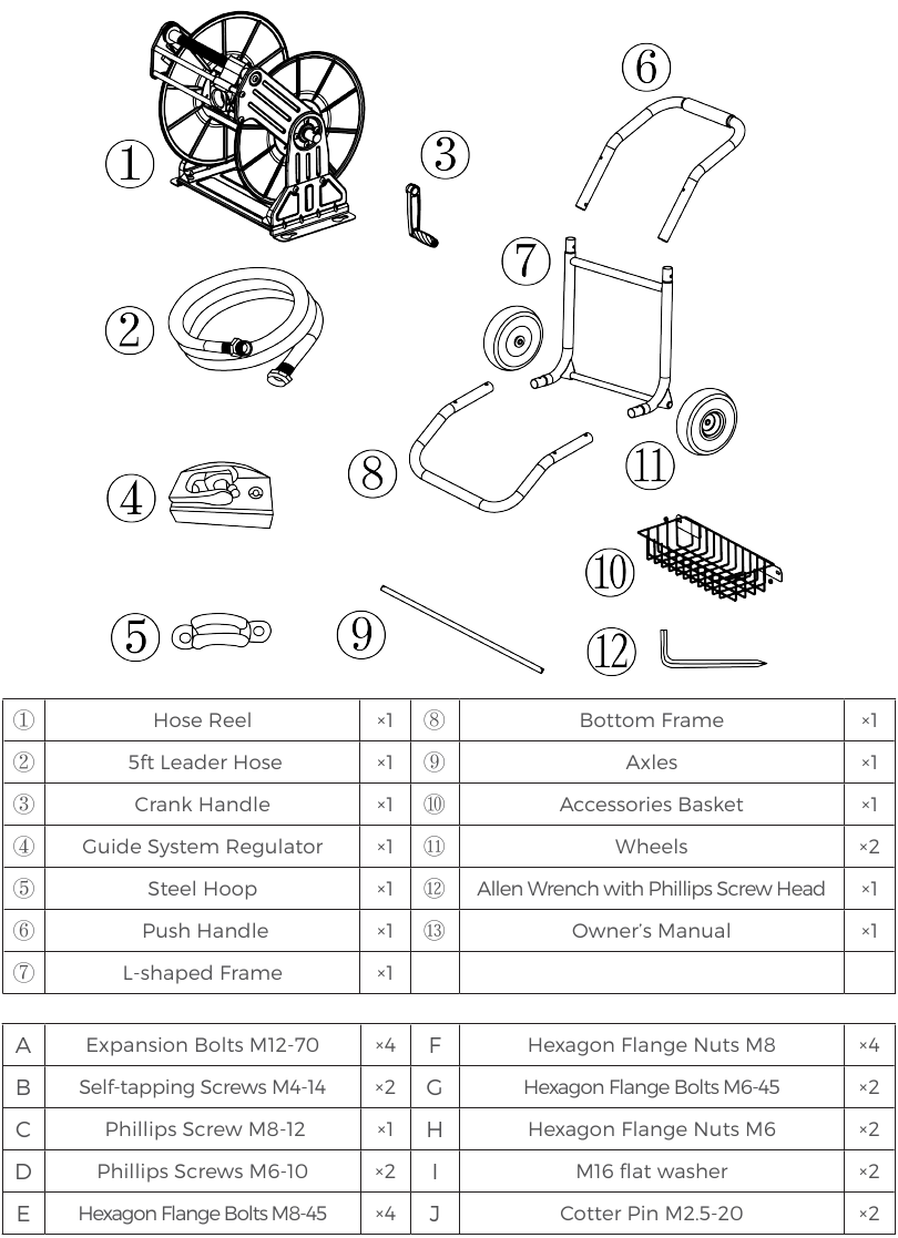 Giraffe Tools HL-SW-8C - Hose Reel Cart Manual | ManualsLib