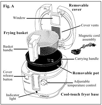 Presto CoolDaddy 05443 - Cool-Touch Deep Fryer Manual | ManualsLib