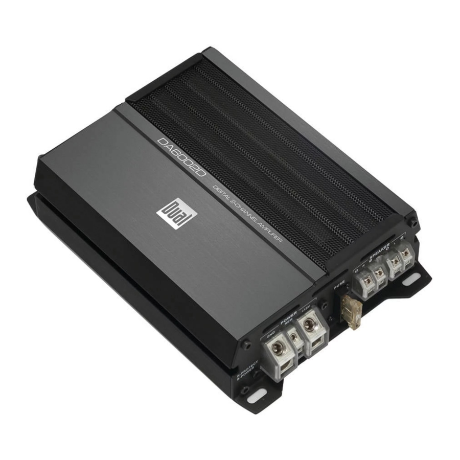 Dual DA6002D, DA10004D - Mobile Power Amplifier Manual | ManualsLib