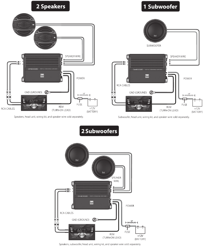 Dual DA6002D, DA10004D - Mobile Power Amplifier Manual | ManualsLib