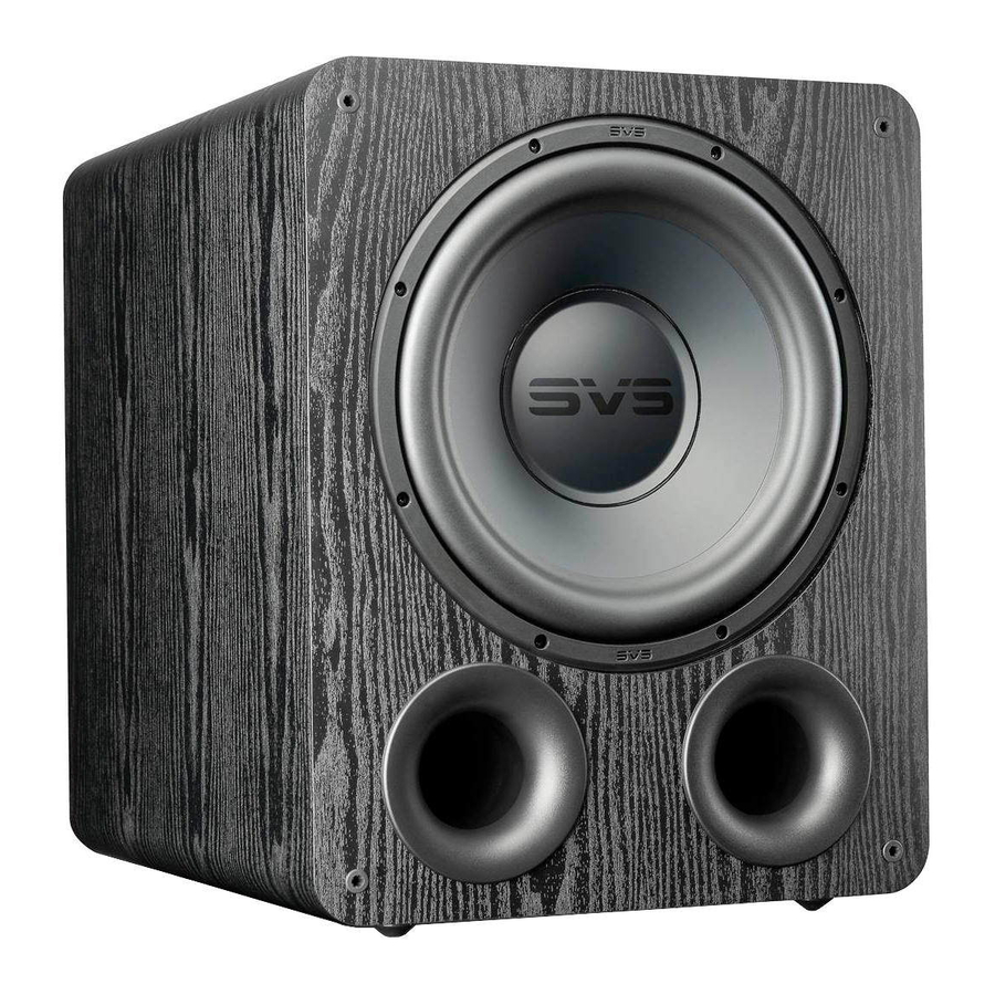SVS PB-1000 Pro - Subwoofer Manual | ManualsLib