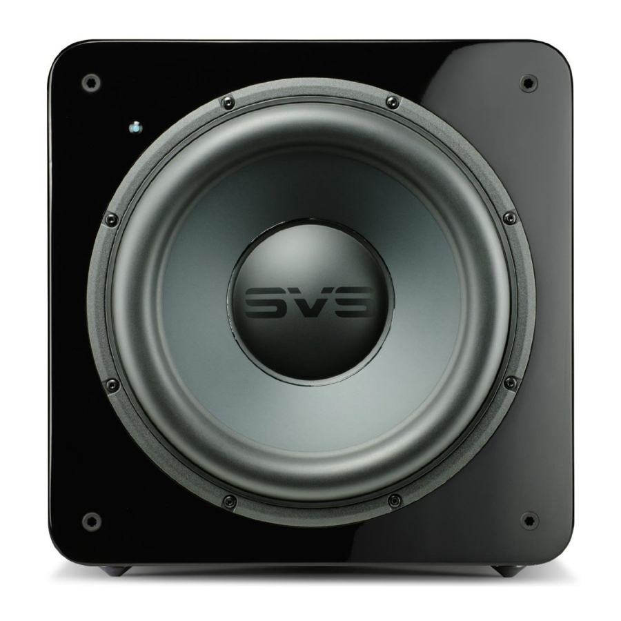 SVS SB-2000 Pro - Subwoofer Manual | ManualsLib