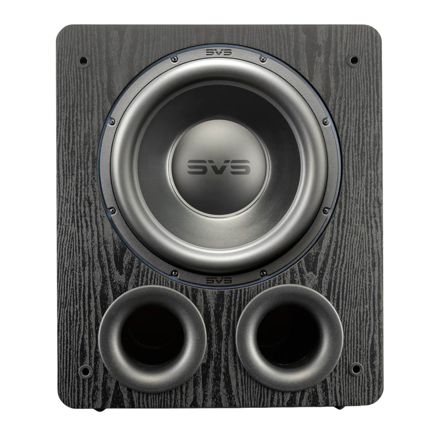 SVS PB-3000 - Subwoofer Manual | ManualsLib