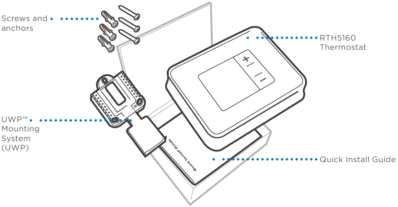 Honeywell Home RTH5160 Series, RTH5160D1016/E, RLV3120A1005 ...