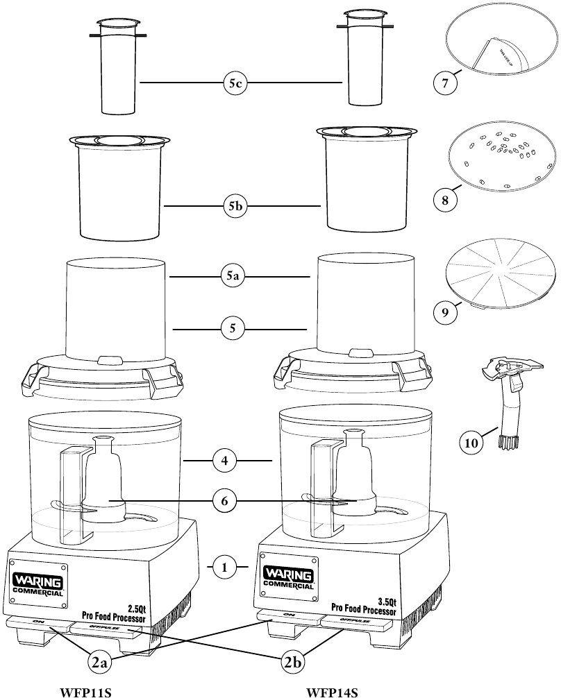 WARING COMMERRCIAL WFP11S / WFP14S - FOOD PROCESSORS Manual | ManualsLib