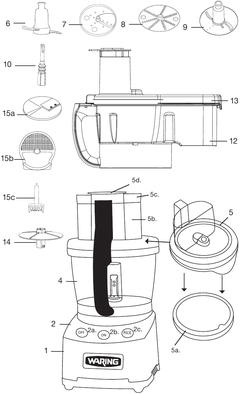 WARING COMMERRCIAL WFP16SC / WFP16SCD - FOOD PROCESSORS Manual | ManualsLib