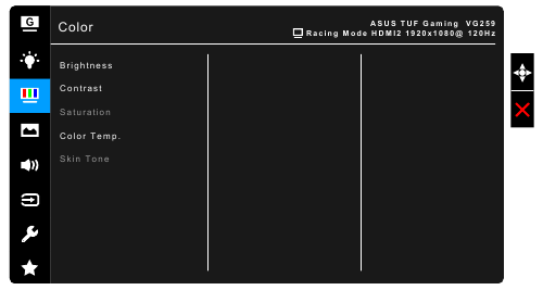 Asus VG259 Series, VG248QG - TUF Gaming Monitor Manual | ManualsLib