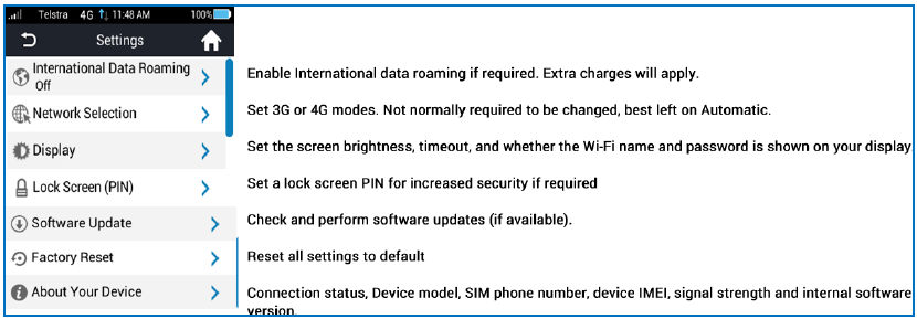 ZTE TELSTRA 4GX WI-FI HOTSPOT MF985T - Modem Manual | ManualsLib