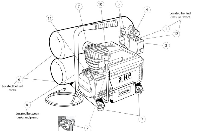 Rolair FC2002 - PORTABLE AIR COMPRESSOR Manual | ManualsLib